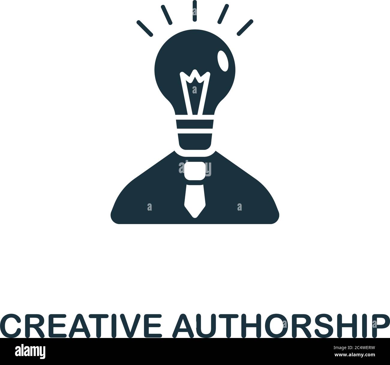Creative Authorship icon. Simple illustration from digital law ...