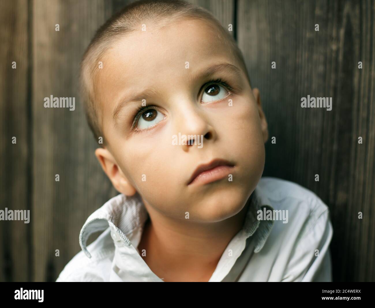 portrait of a sad boy Stock Photo - Alamy