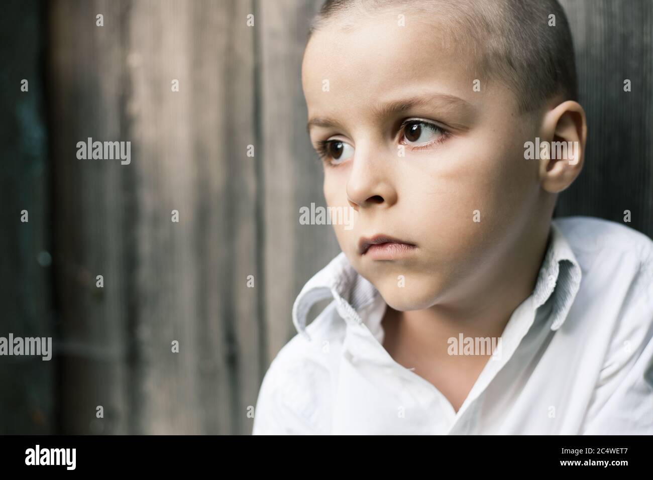 portrait of a sad boy Stock Photo - Alamy