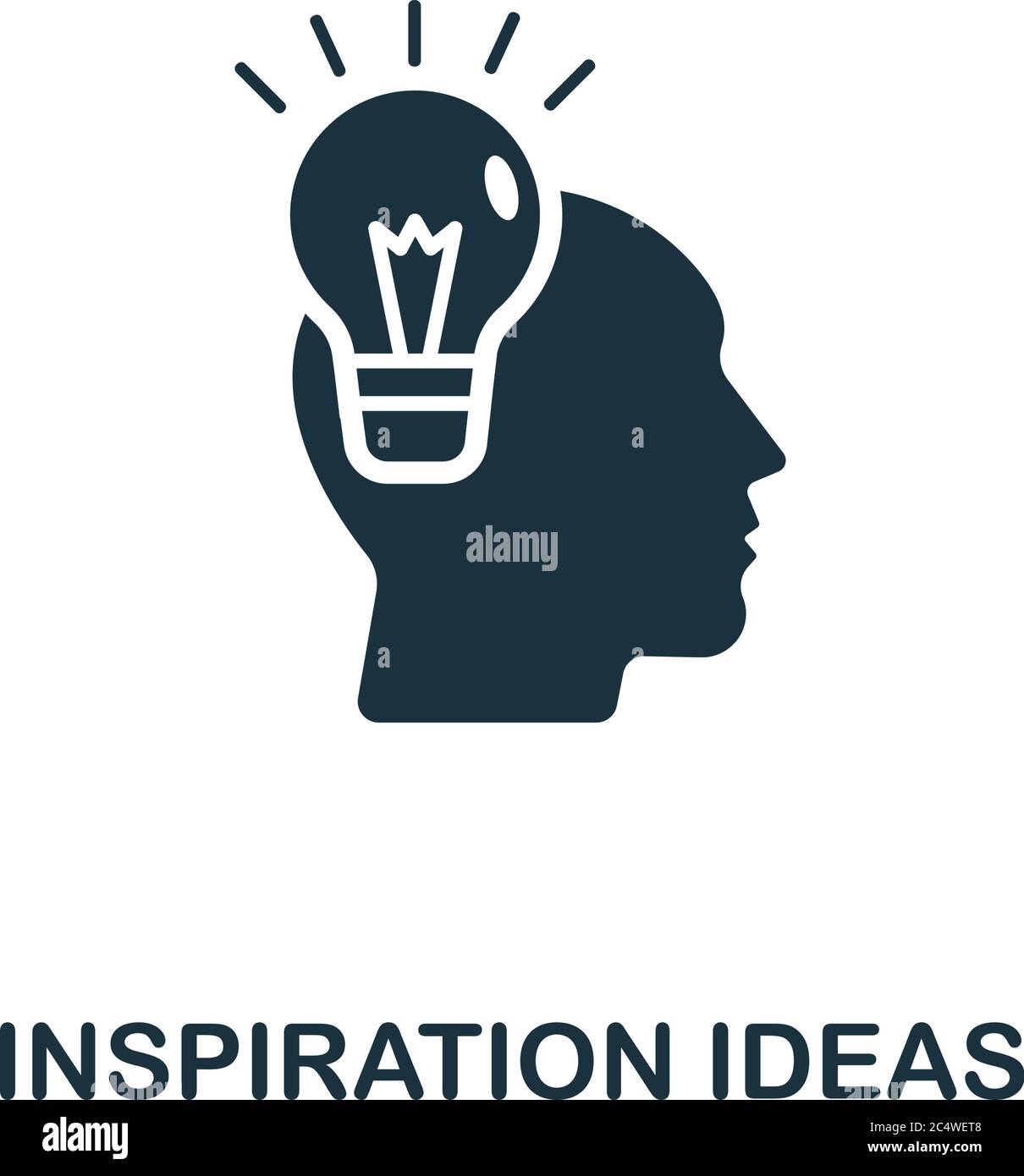 Inspiration Ideas icon. Simple illustration from digital law collection ...