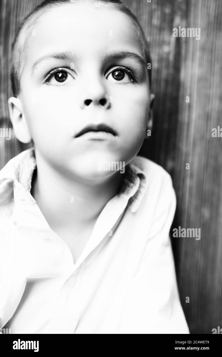 portrait of a sad boy Stock Photo - Alamy