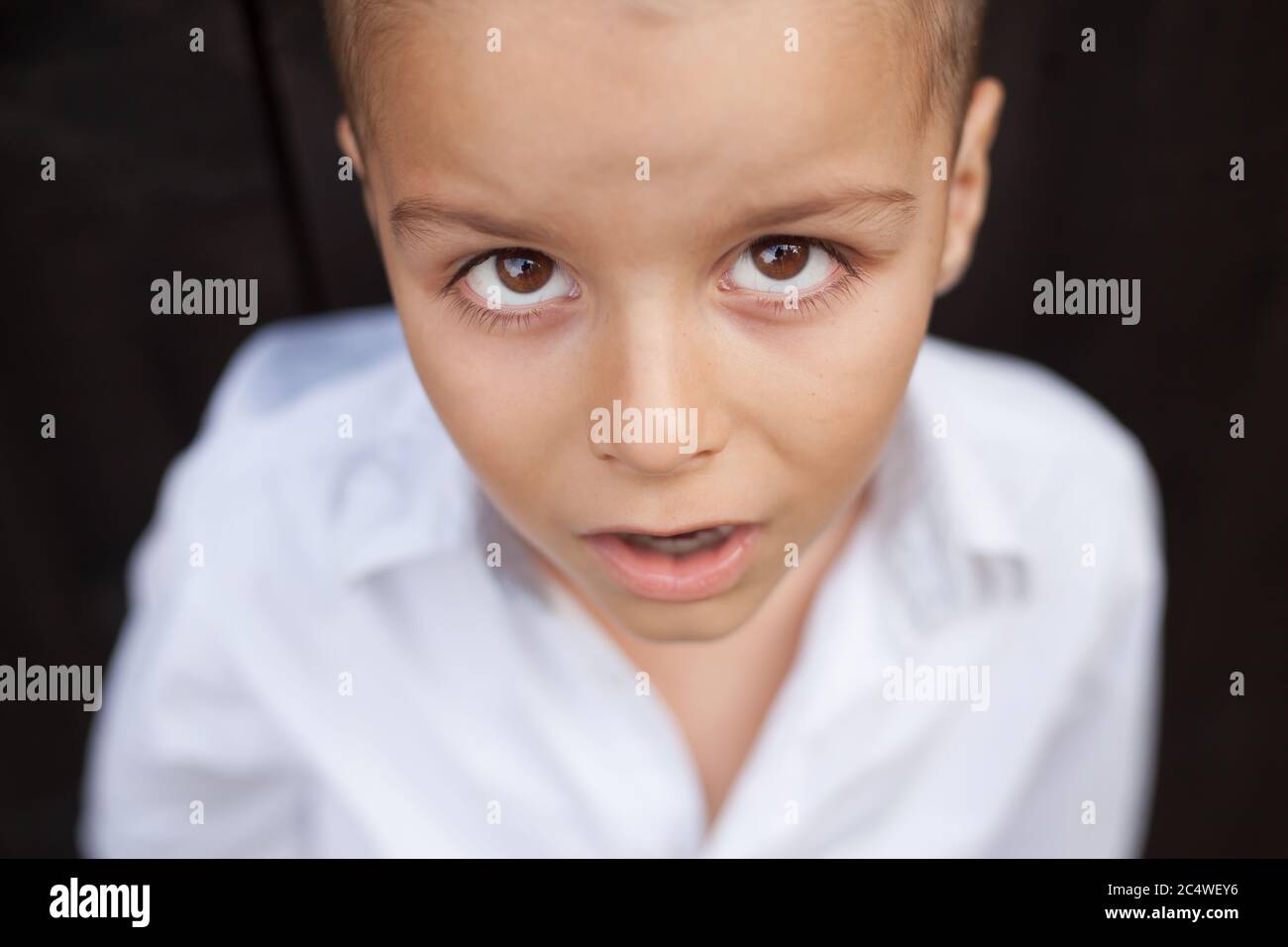portrait of a sad boy Stock Photo - Alamy
