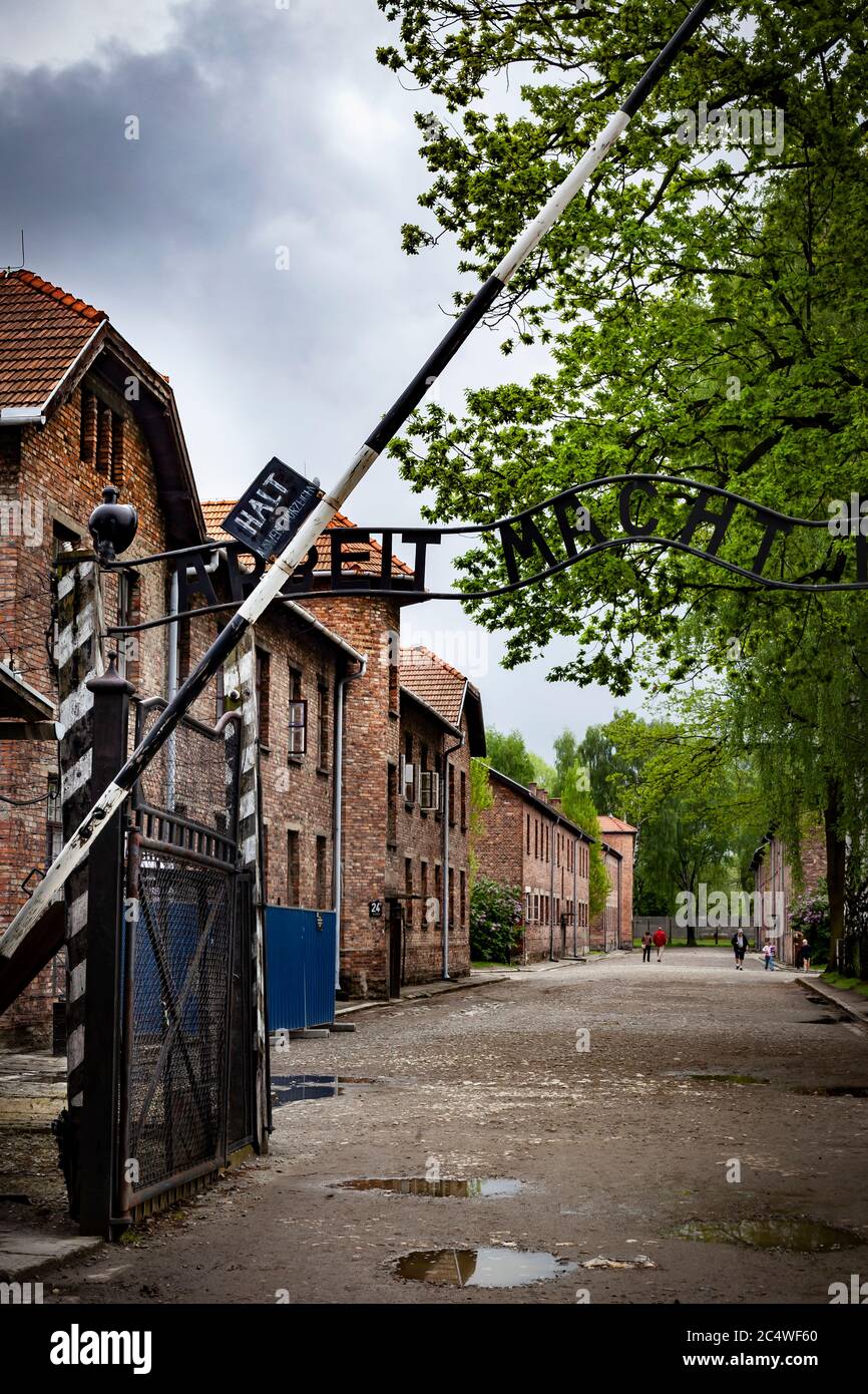Buildings of concentration camp Auschwitz Stock Photo - Alamy