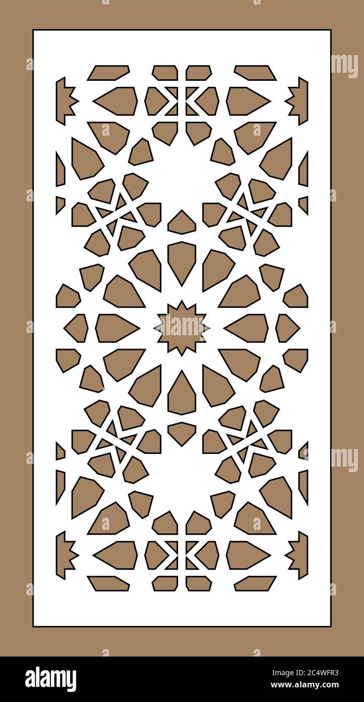 Laser cut decorative vector panel set. Jali design, cnc decor, interior ...