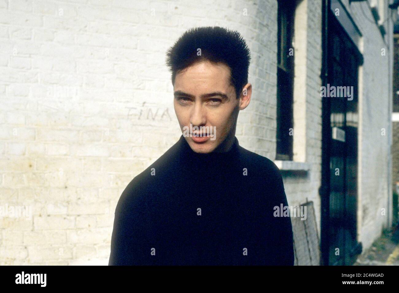 Roddy Frame from Aztec Camera during an exclusive photo shoot in a back ...
