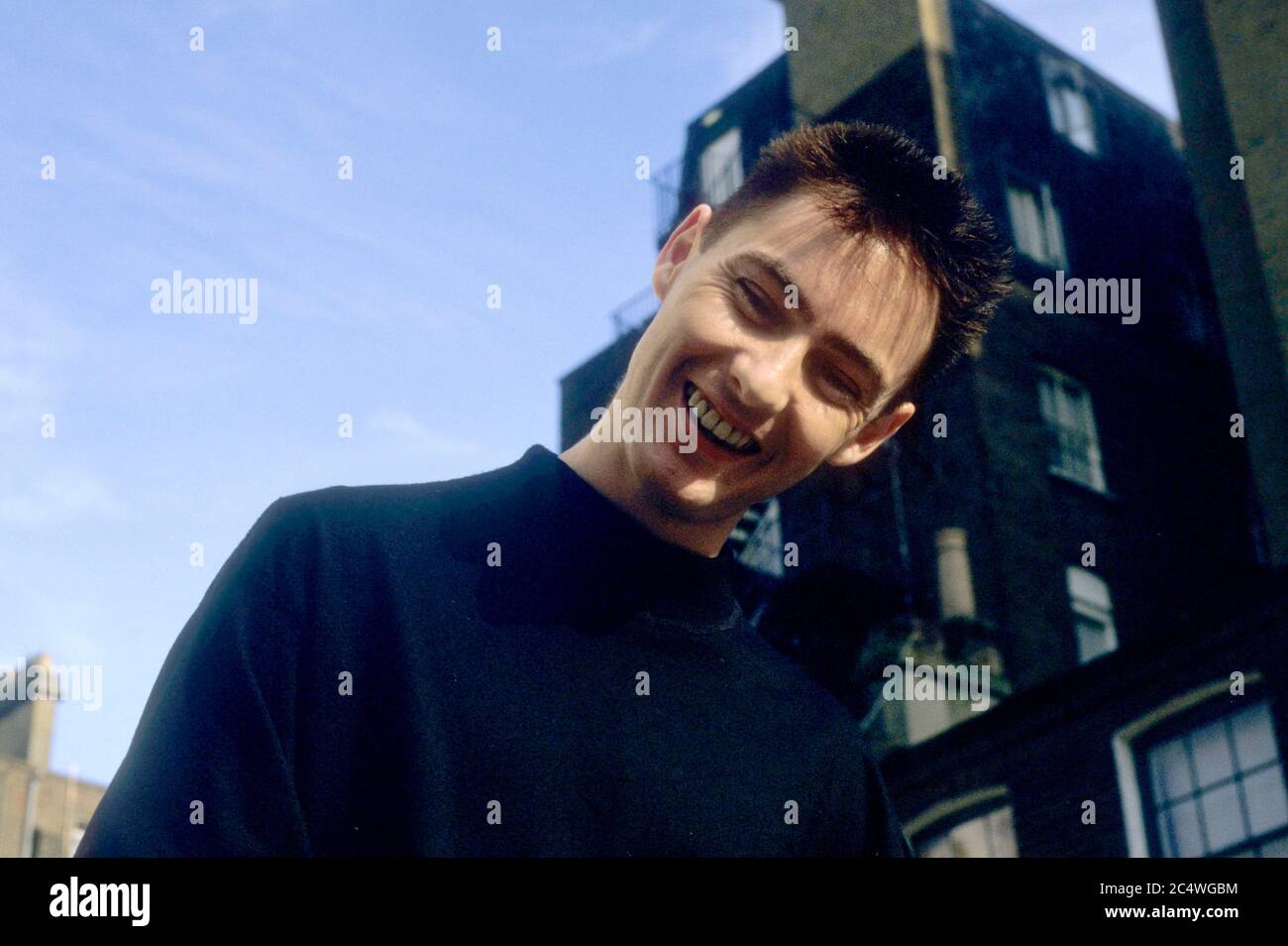 Roddy Frame from Aztec Camera during an exclusive photo shoot in a back ...