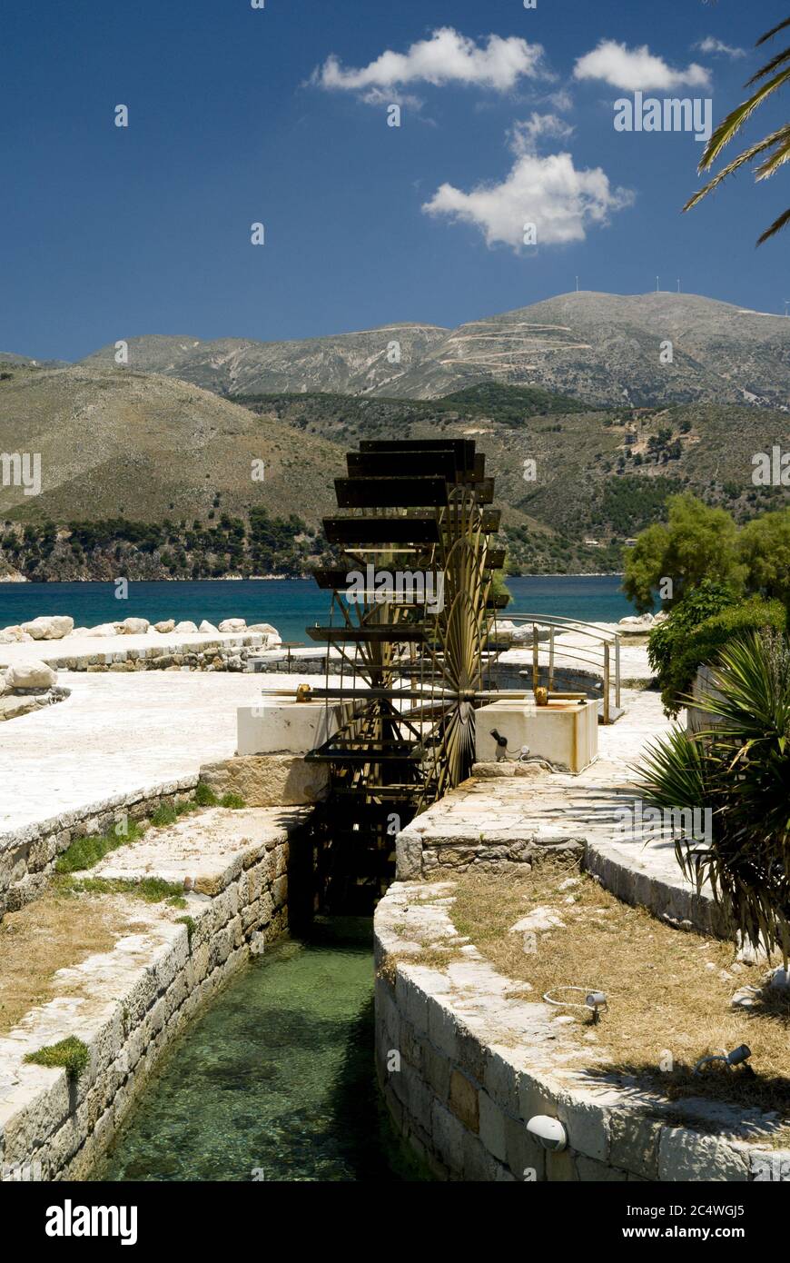 Fanari Waterwheel, Argostoli, Kefalonia, Ionian Islands, Greece Stock ...