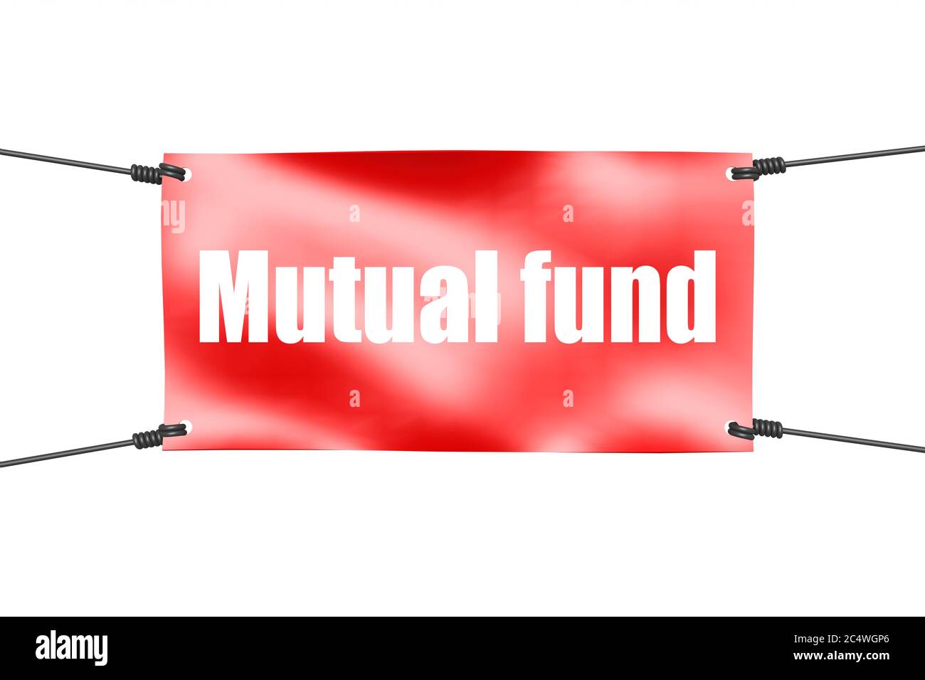 Mutual fund word with red tie up banner, 3D rendering Stock Photo - Alamy