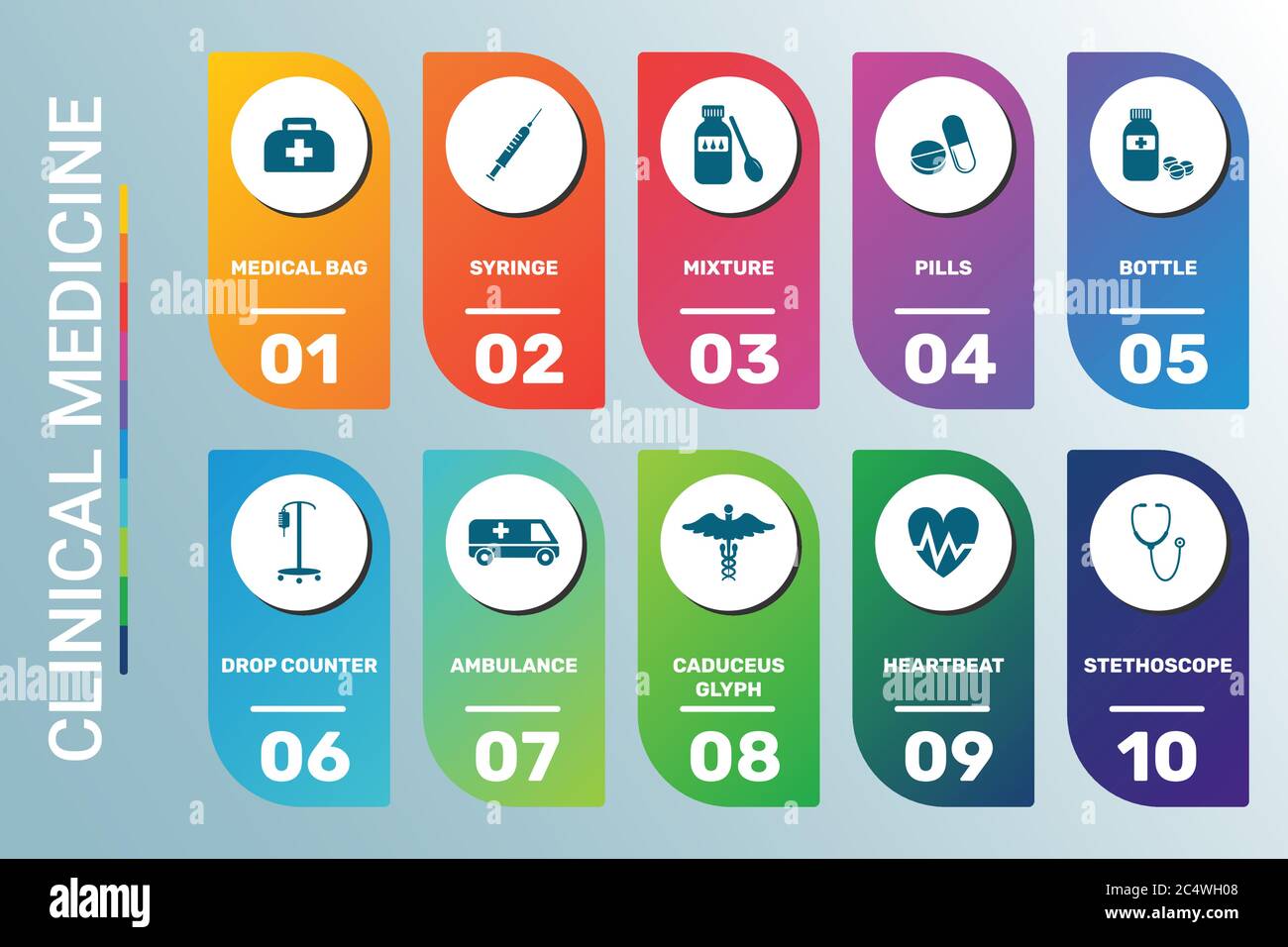 Vector Infographic template Clinical Medicine data visualization. 10 ...