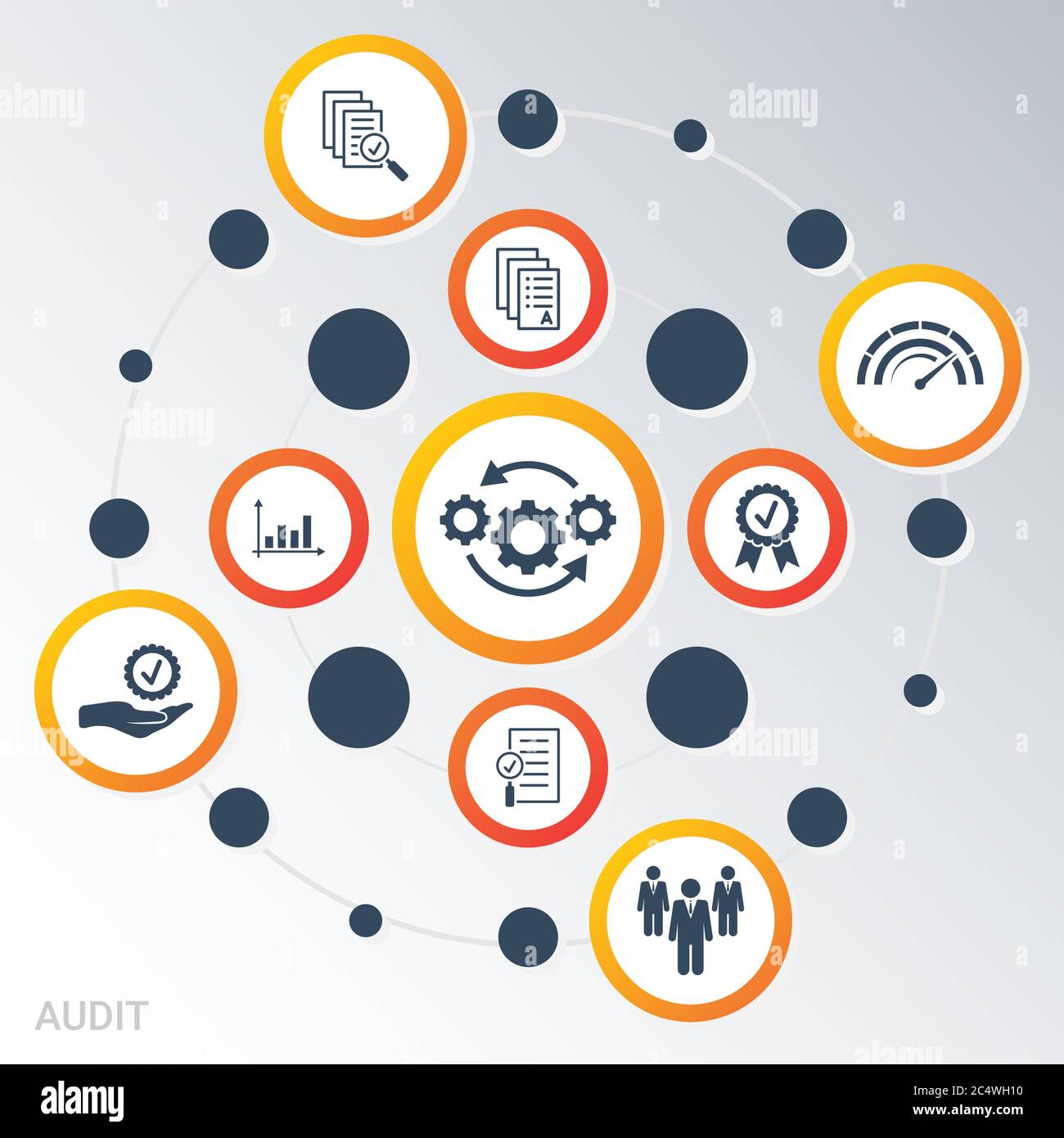 Vector Infographic template Audit data visualization. Different colors ...