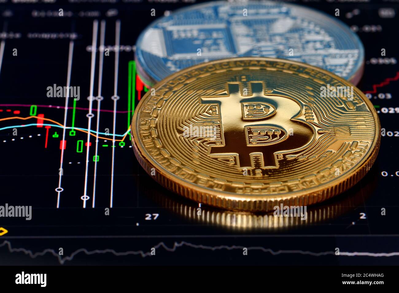 Bitcoin. Crypto currency Bitcoin, BTC, Bit Coin. Bitcoin golden coins ...