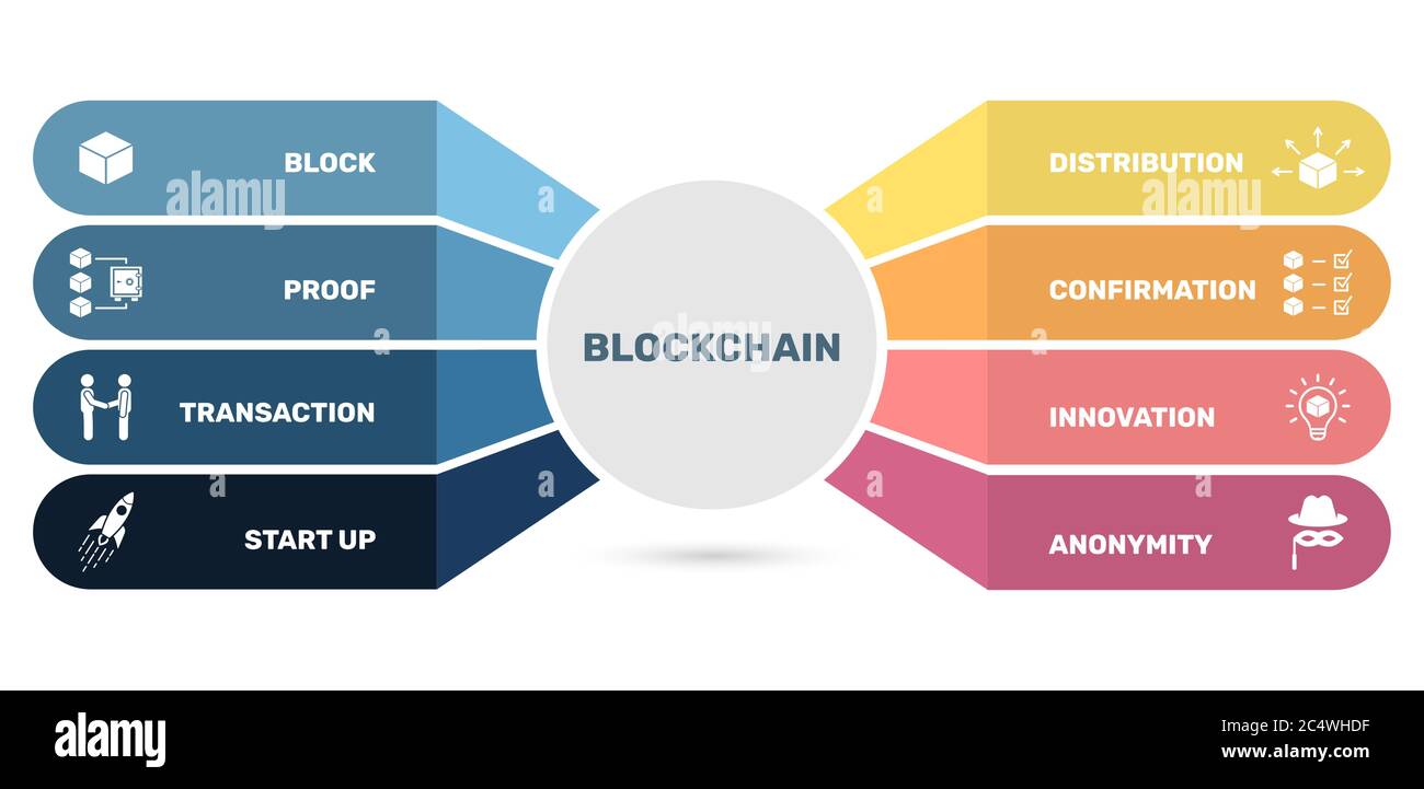 Vector infographic template Blockchain template. Can be used for ...