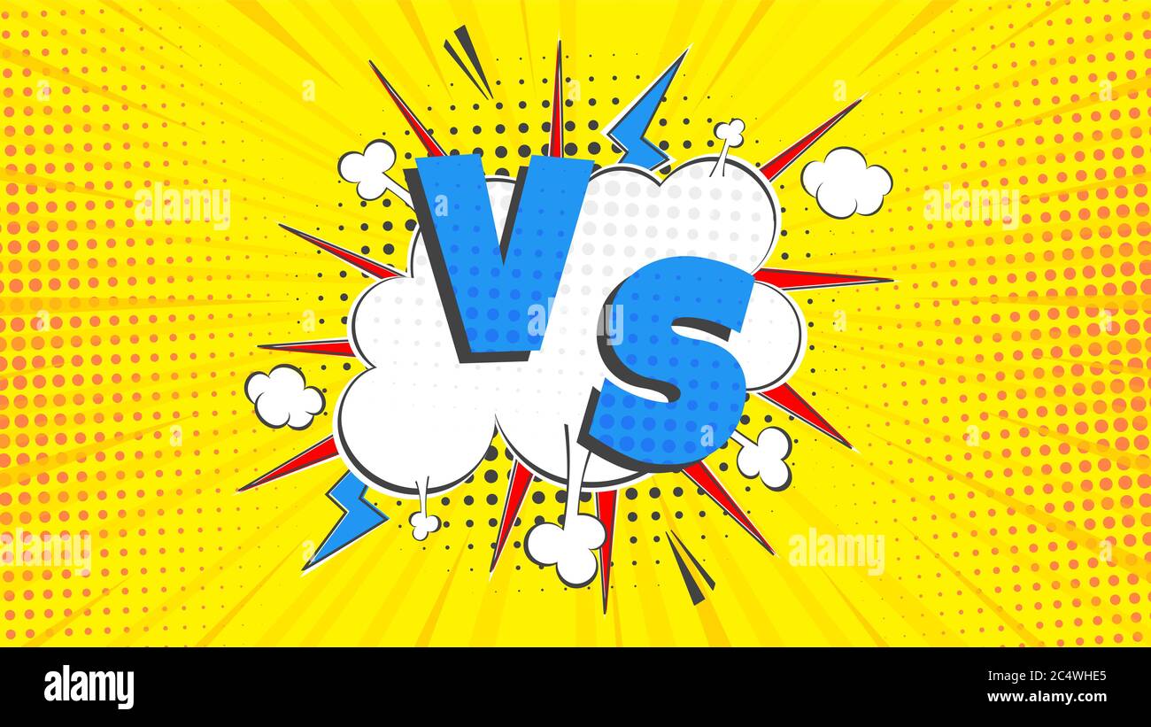 Versus screen flat style design vector illustration. Fight screen for ...