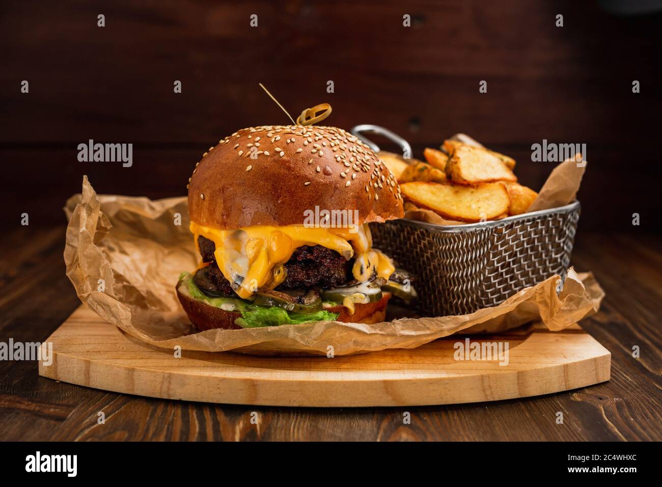 Double cheeseburger hi-res stock photography and images - Alamy