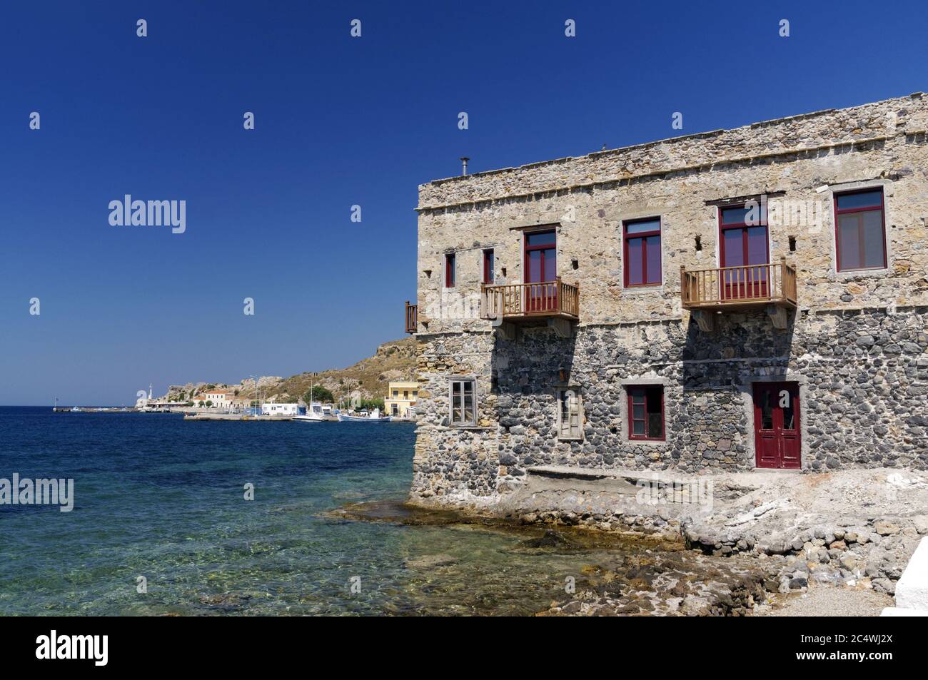 Old building, Aghia Marina, Leros, Dodecanese Islands, Greece Stock ...