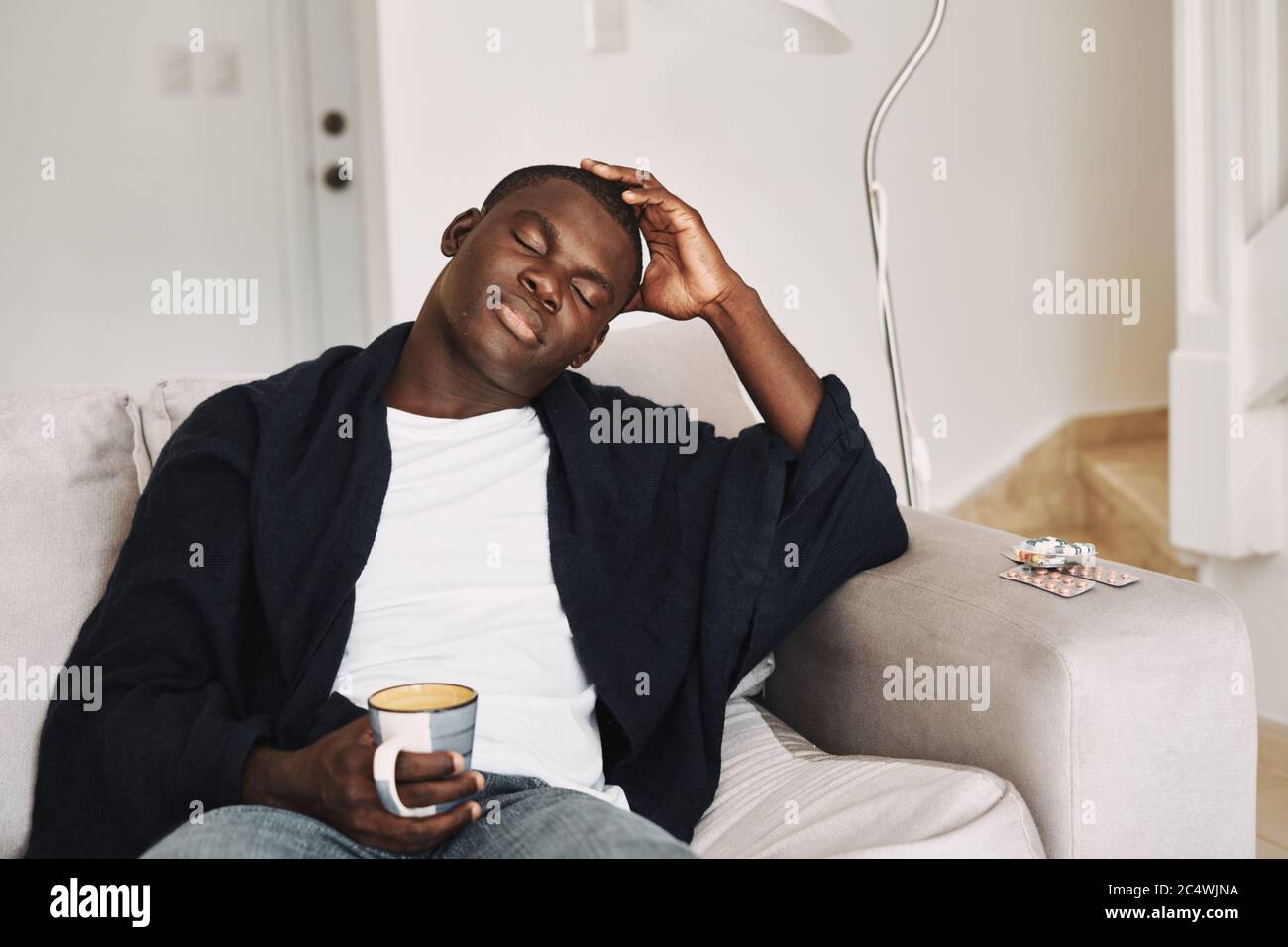 A man of African appearance at home Stock Photo - Alamy