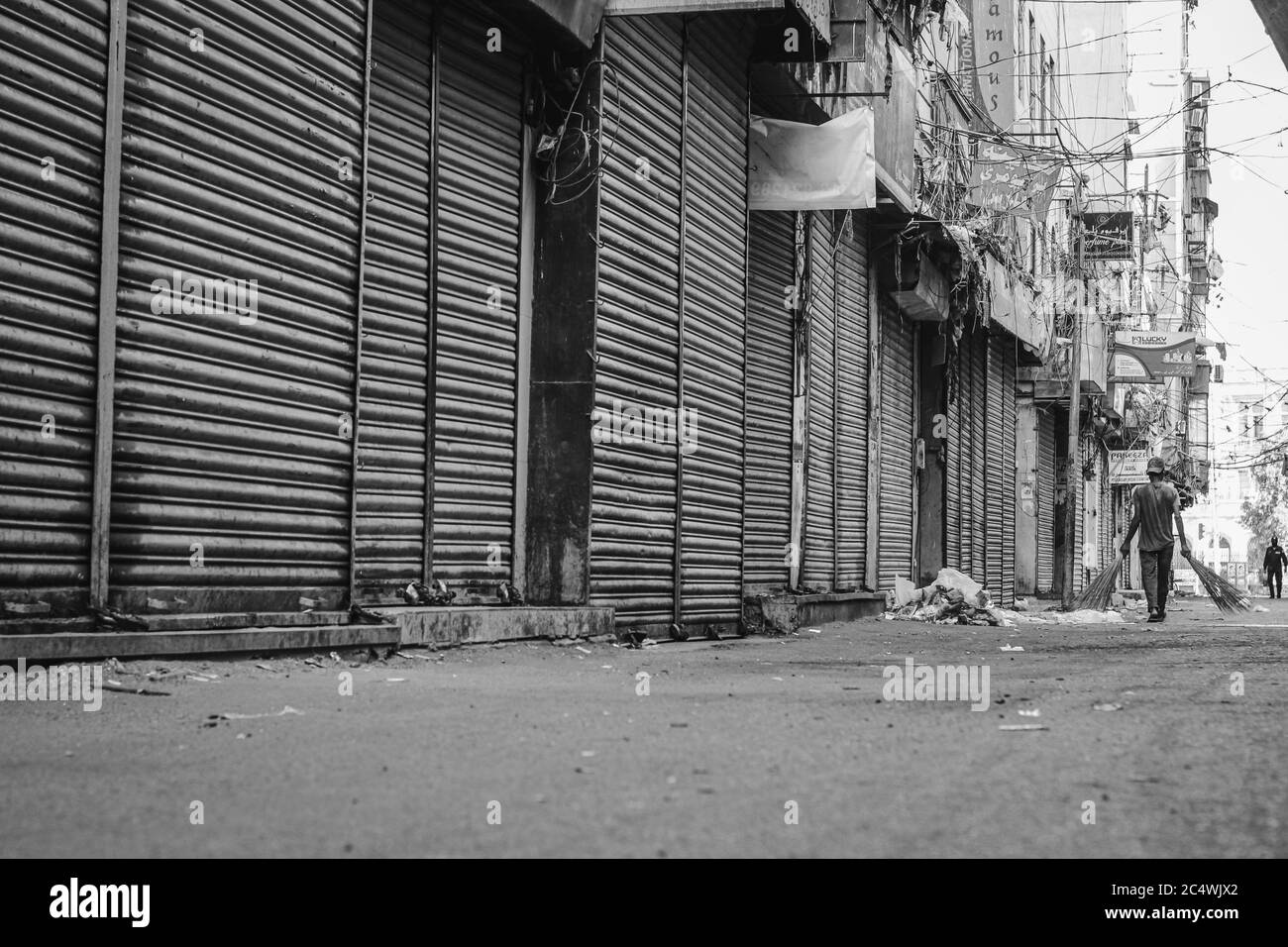 Global lockdown Black and White Stock Photos & Images - Alamy