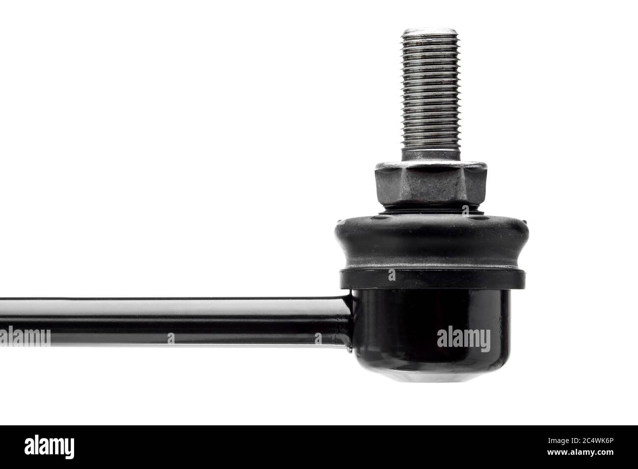 rod connecting stabilizer link rod close up, car spare part isolated on ...
