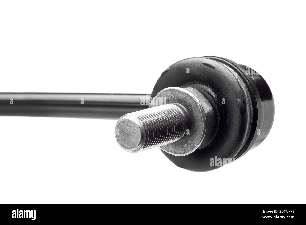 link rod close up, car spare part isolated on white background Stock ...