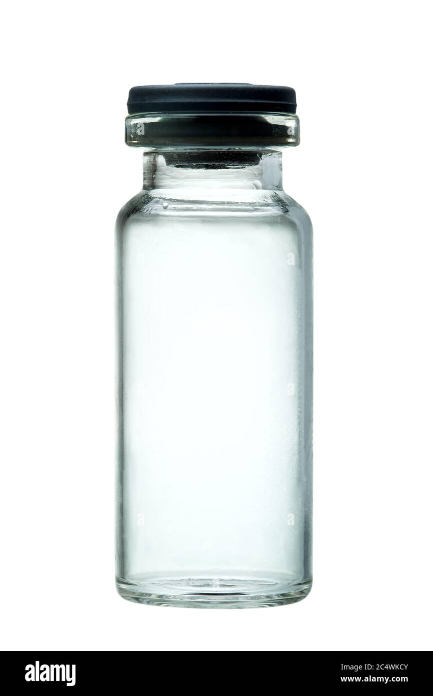 Medicine glass jar, capacity for liquid medicines closed by a rubber ...