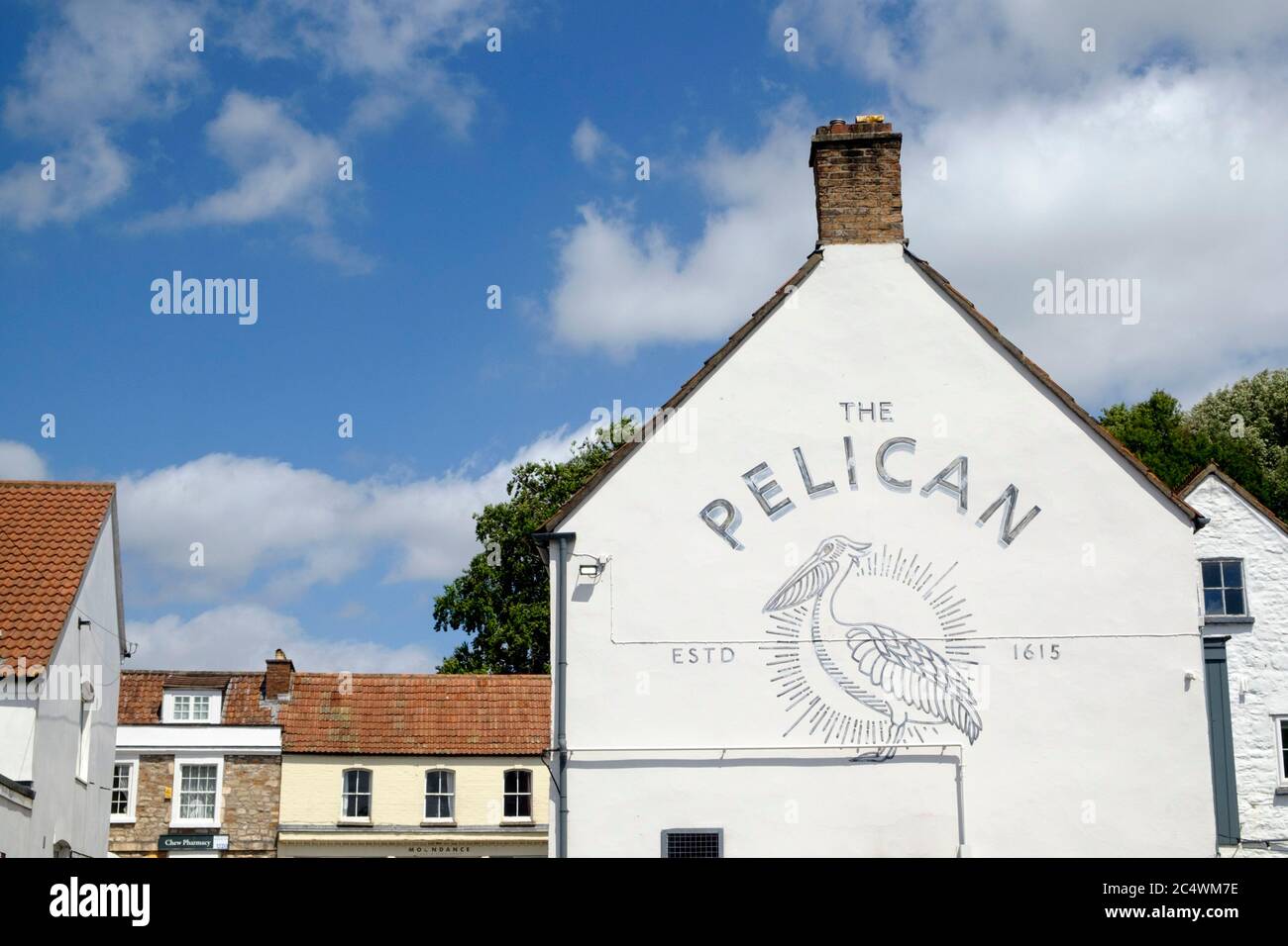 Chew Magna, a Somerset Village. The Pelican Pub Stock Photo - Alamy