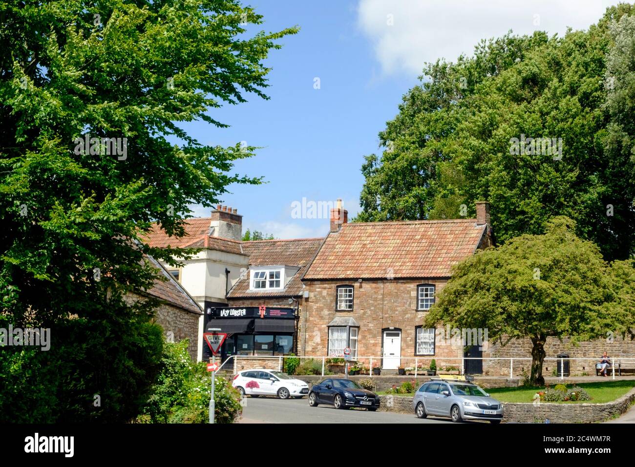 Chew Magna, a Somerset Village. High St and shops Stock Photo - Alamy