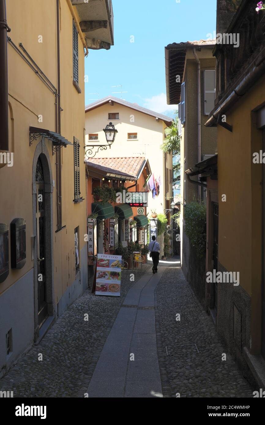 Typical Streets Of Bellagio In Lake Como Italy Stock Photo - Alamy