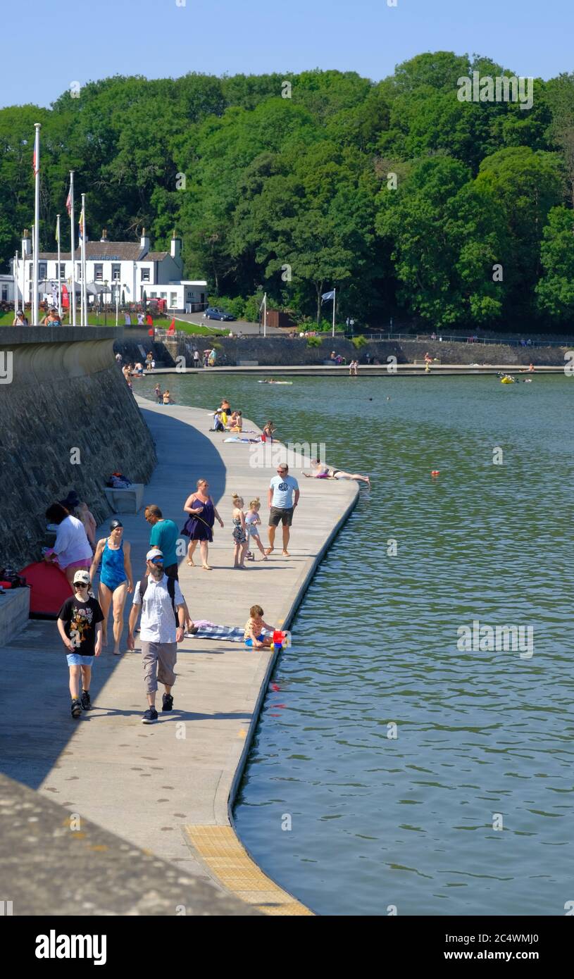 The Marine Lake. Clevedon a Seaside town on the somerset coast, UK ...