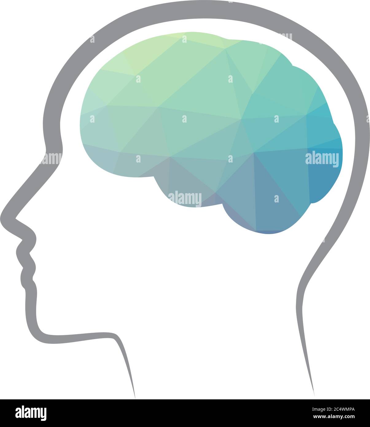 human head with brain Stock Vector Image & Art - Alamy