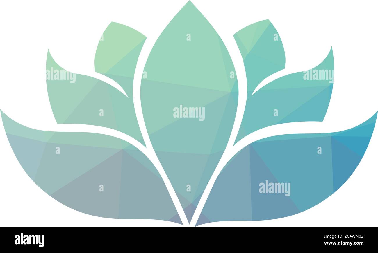 low poly pattern inside lotus flower Stock Vector Image & Art - Alamy