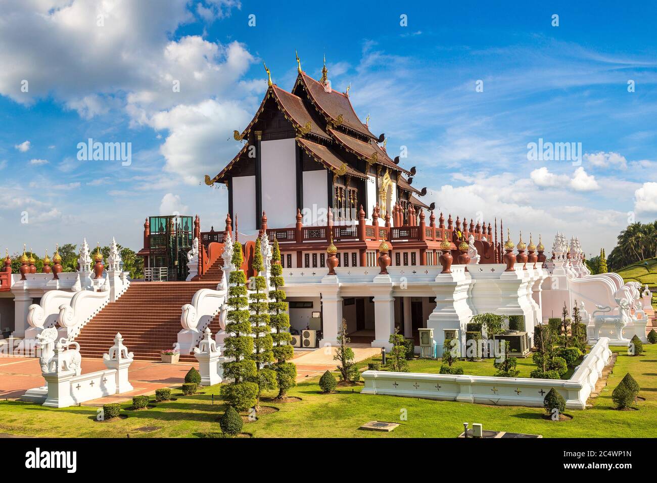 The Royal Ratchaphruek Park in Chiang Mai, Thailand in a summer day ...