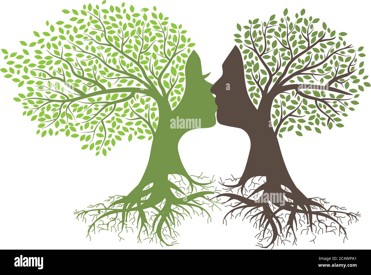 tree lovers, vector Stock Vector Image & Art - Alamy