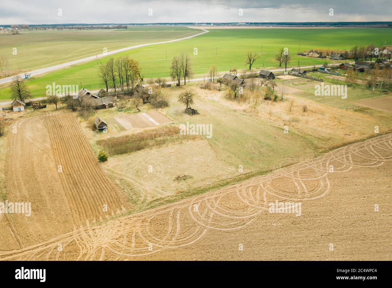 Birds eye view on village hi-res stock photography and images - Alamy