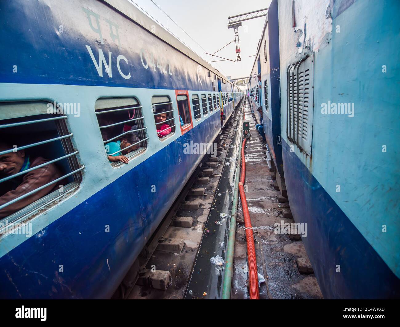 New Delhi, India - November 28, 2018: A wagon of a traditional train in ...