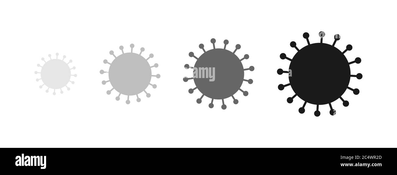 Coronavirus virus SARS-CoV-2 model symbol shape. Vector illustration ...