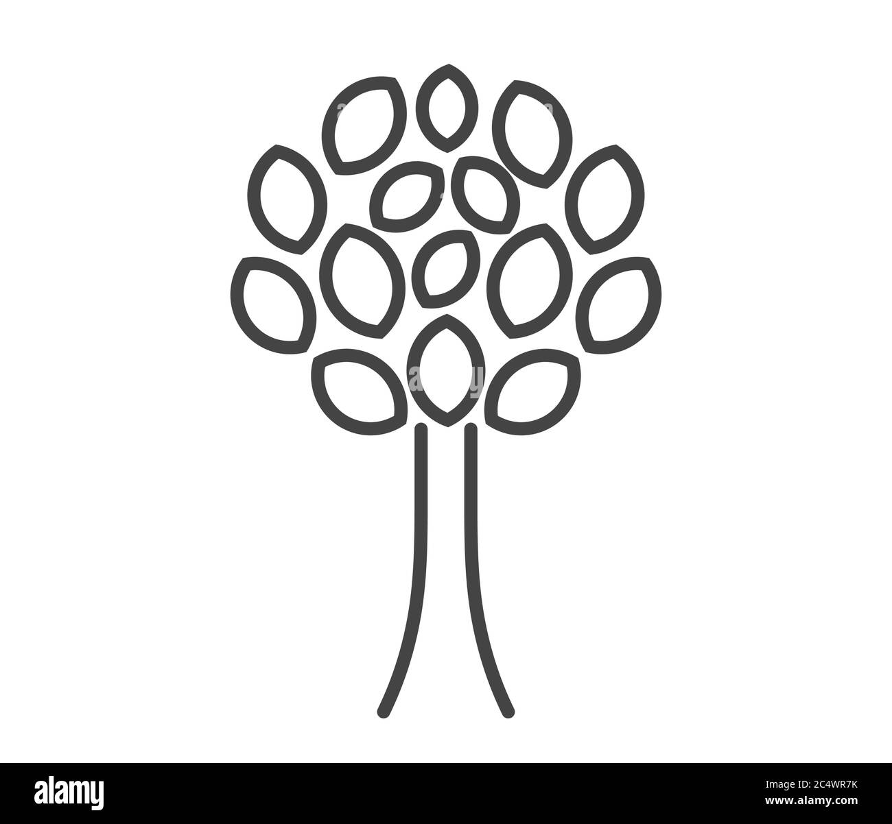 Tree line simple icon. Vector illustration Stock Vector Image & Art - Alamy