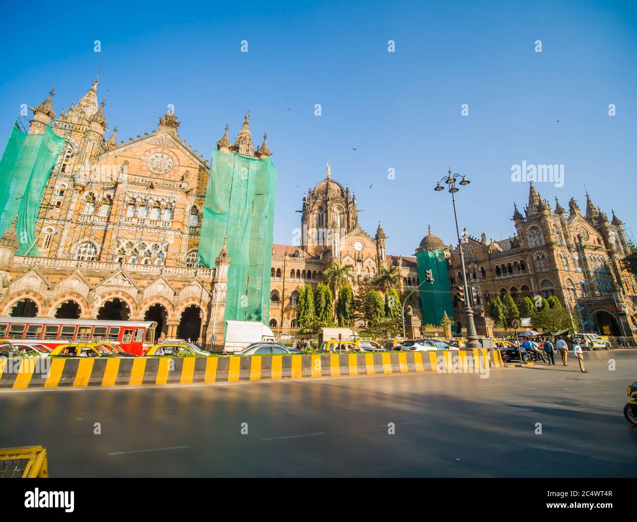 Mumbai, India - December 17, 2018: Chhatrapati Shivaji Terminus railway ...