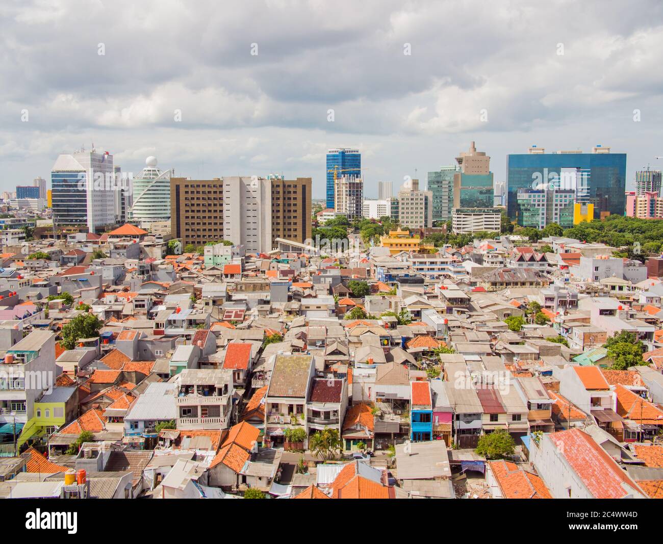 Panorama of the city of Jakarta - the capital of Indonesia Stock Photo ...