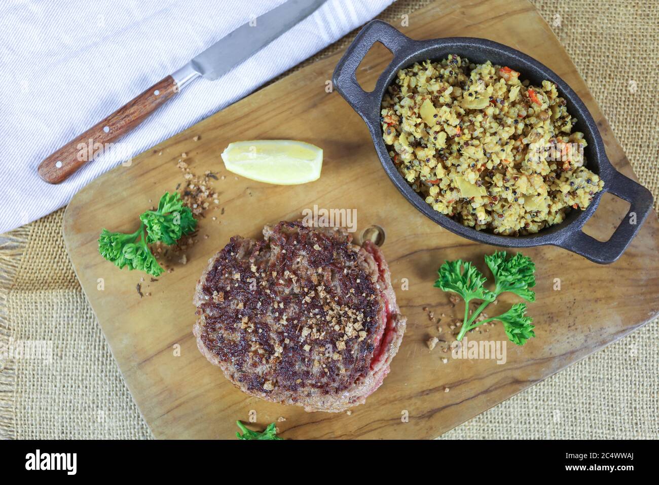 Cooked Beef and Quinoa Ground Beef Stock Photo - Alamy