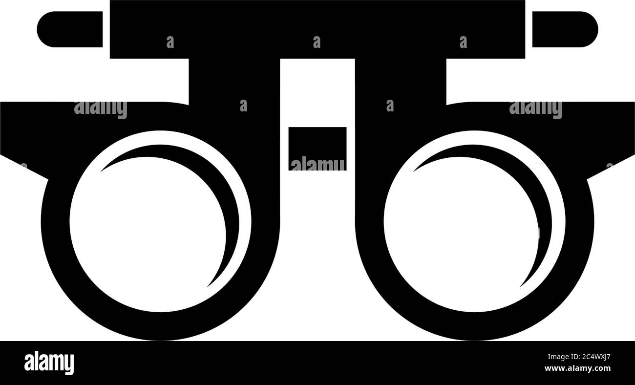 Eye Optometry Trial Lens, Correct Vision Test. Flat Vector Icon ...