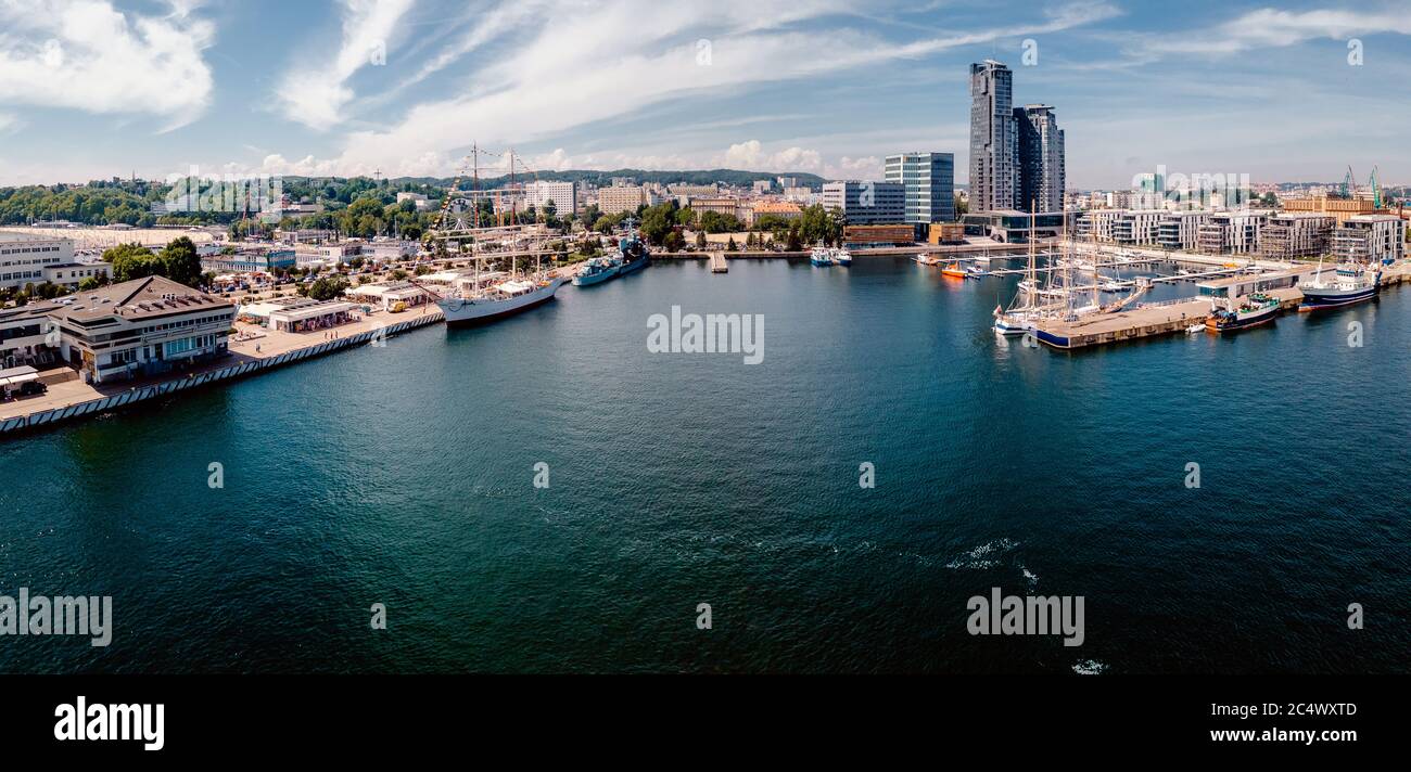Aerial view of the panorama of Gdynia Stock Photo - Alamy