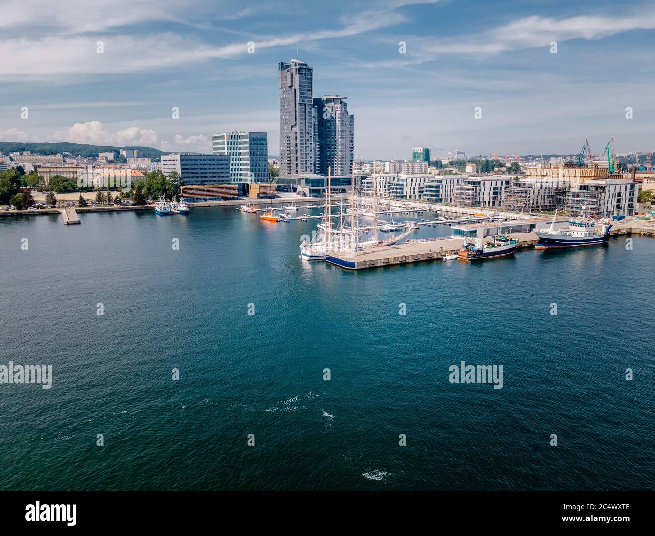 Aerial view of the panorama of Gdynia Stock Photo - Alamy