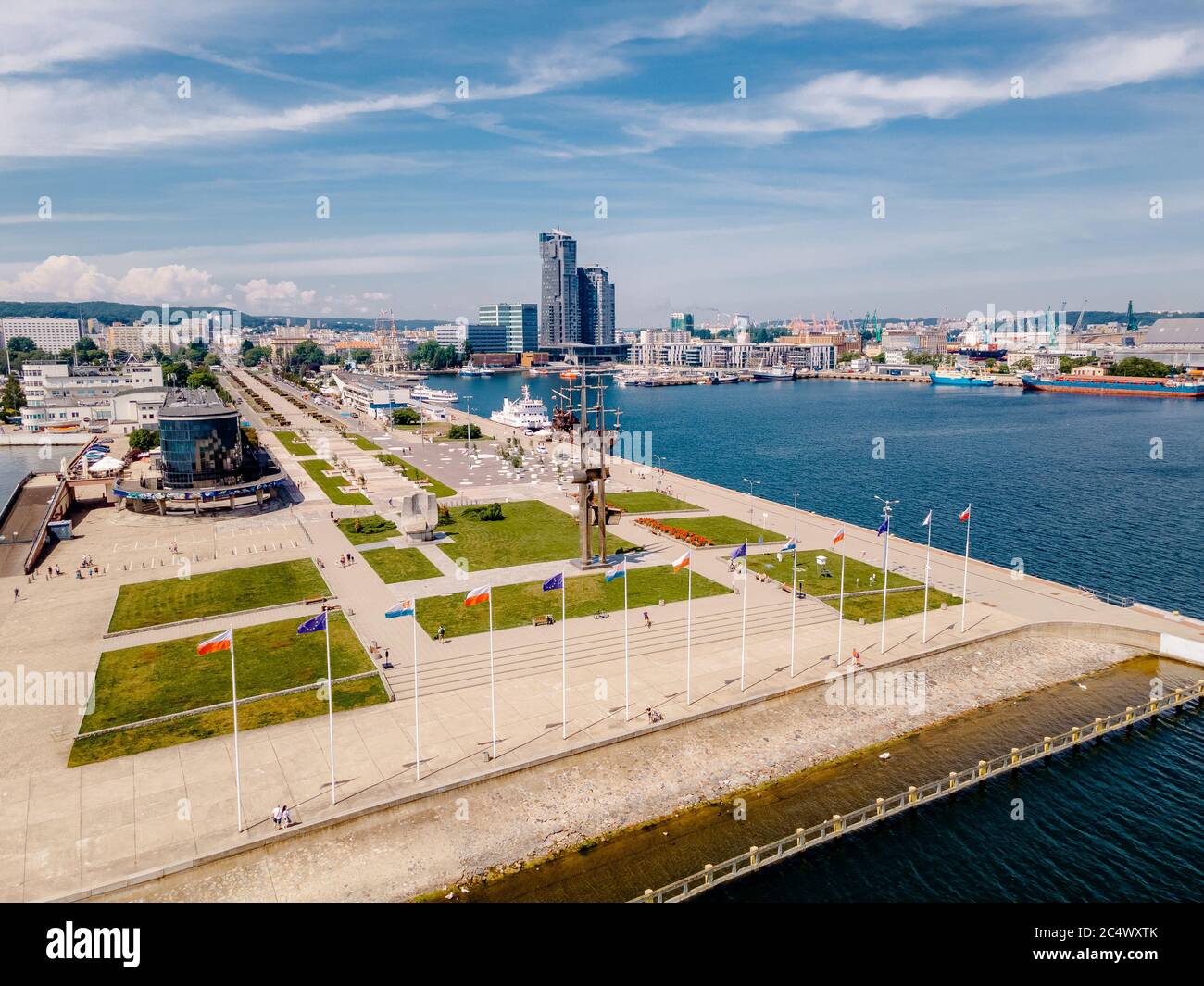Aerial view of the panorama of Gdynia Stock Photo - Alamy