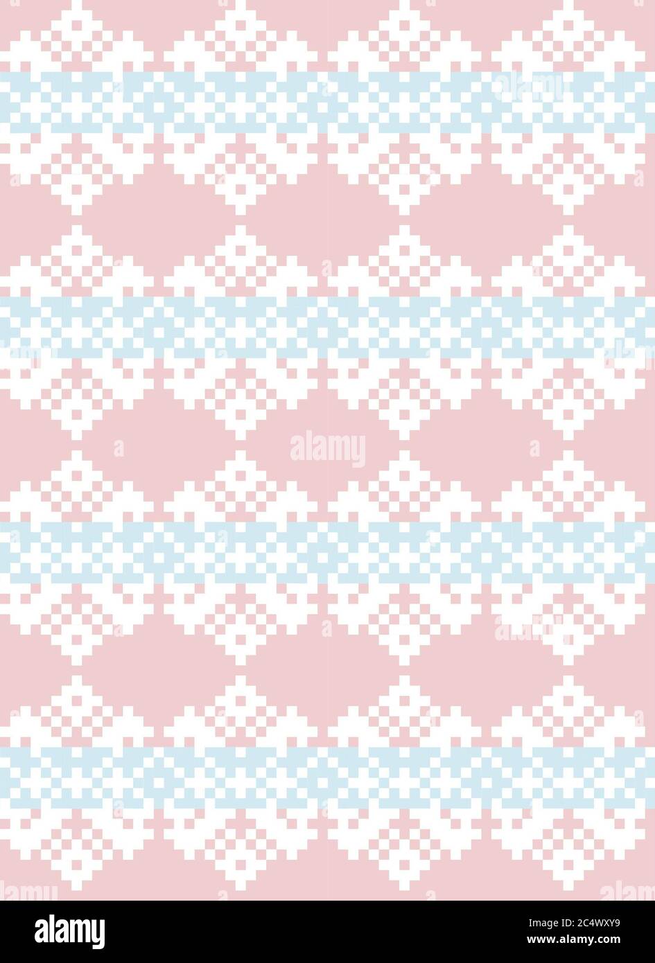 Pink Christmas fair isle pattern background for fashion textiles ...