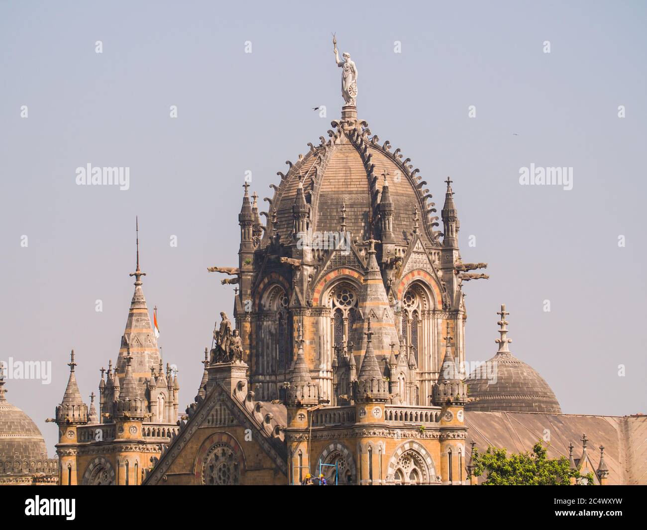 Mumbai, India - December 17, 2018: Chhatrapati Shivaji Terminus railway ...