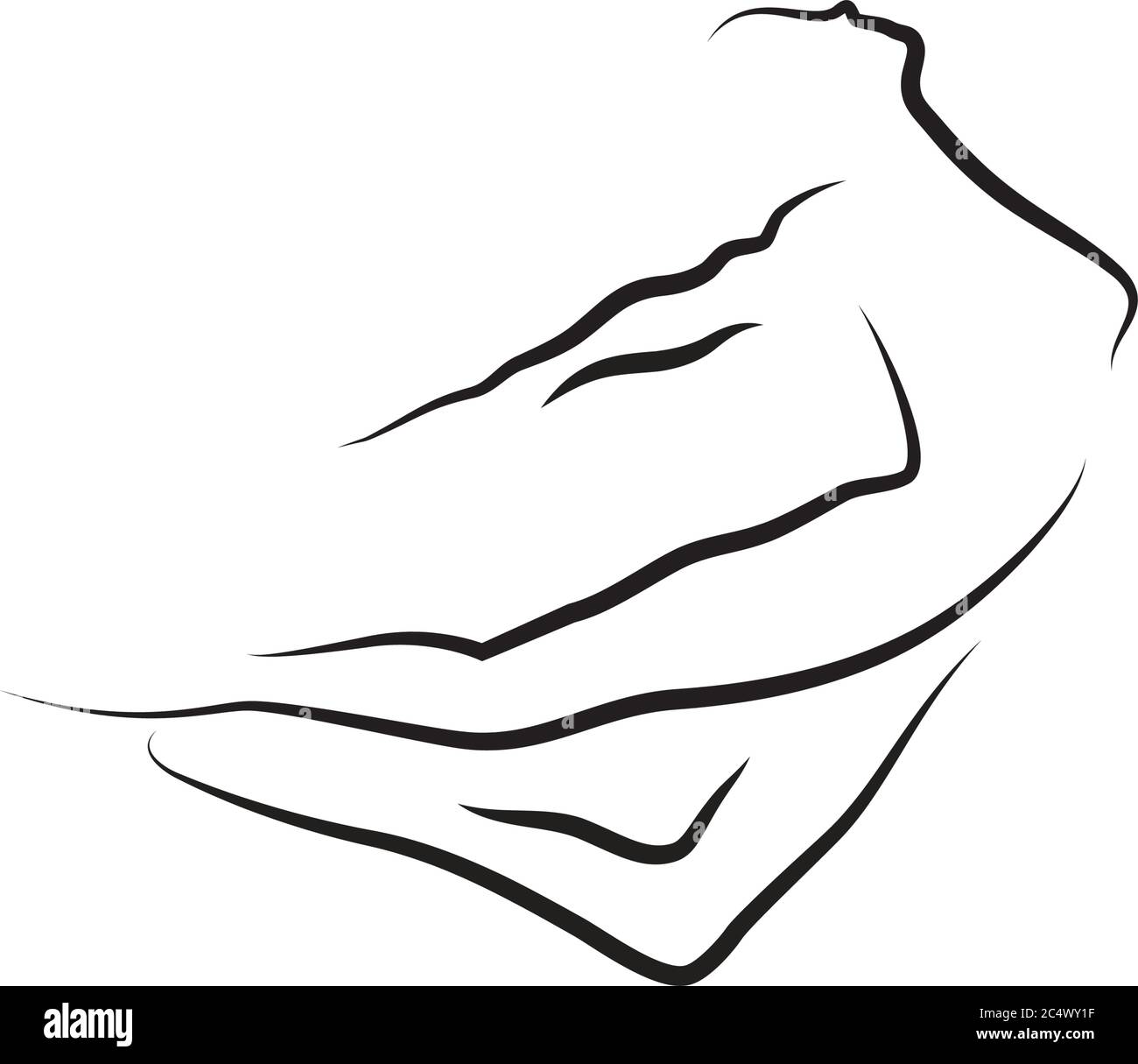 ballerina, line art style illustration Stock Vector Image & Art - Alamy