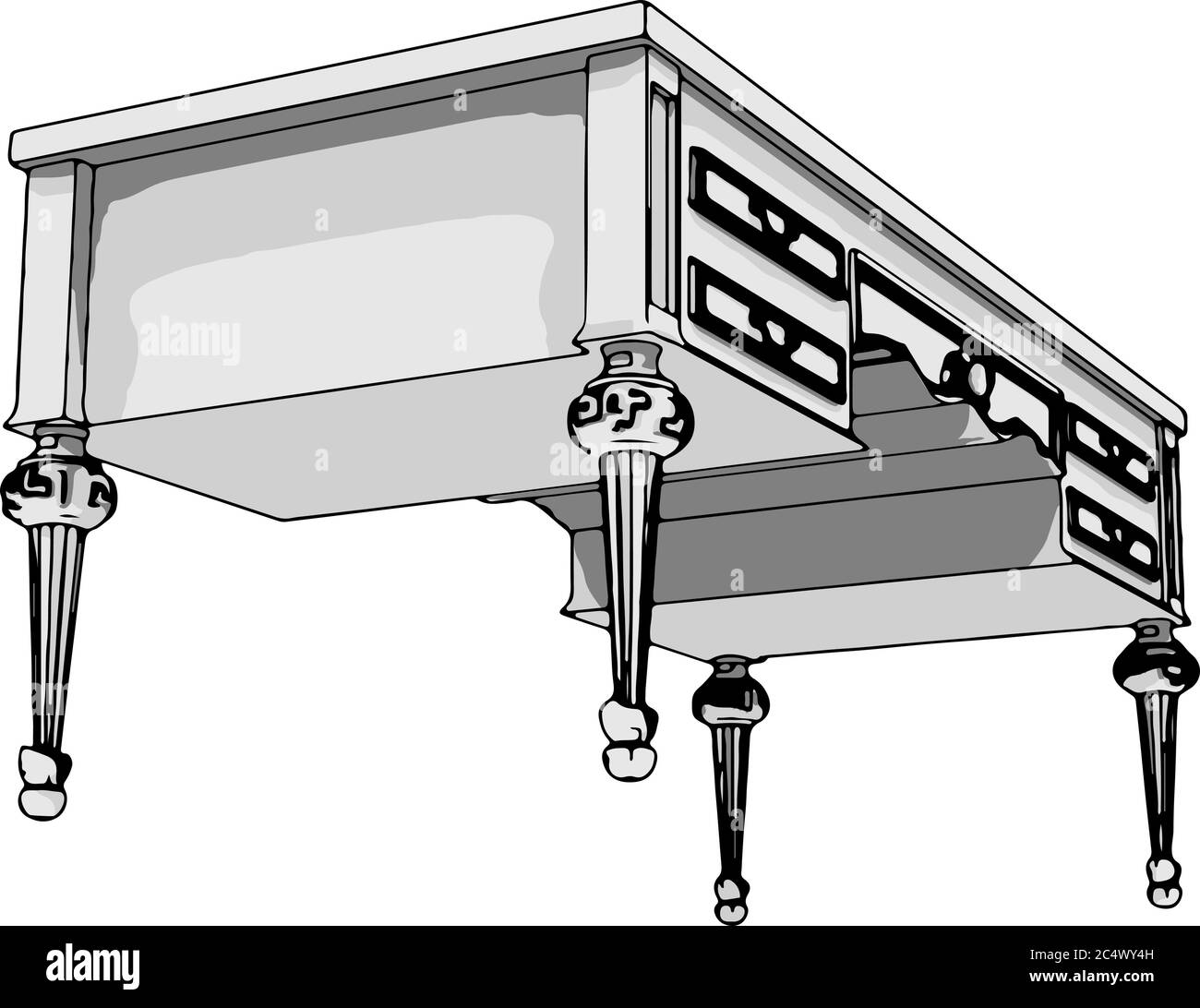 Writing desk vector Black and White Stock Photos & Images - Alamy