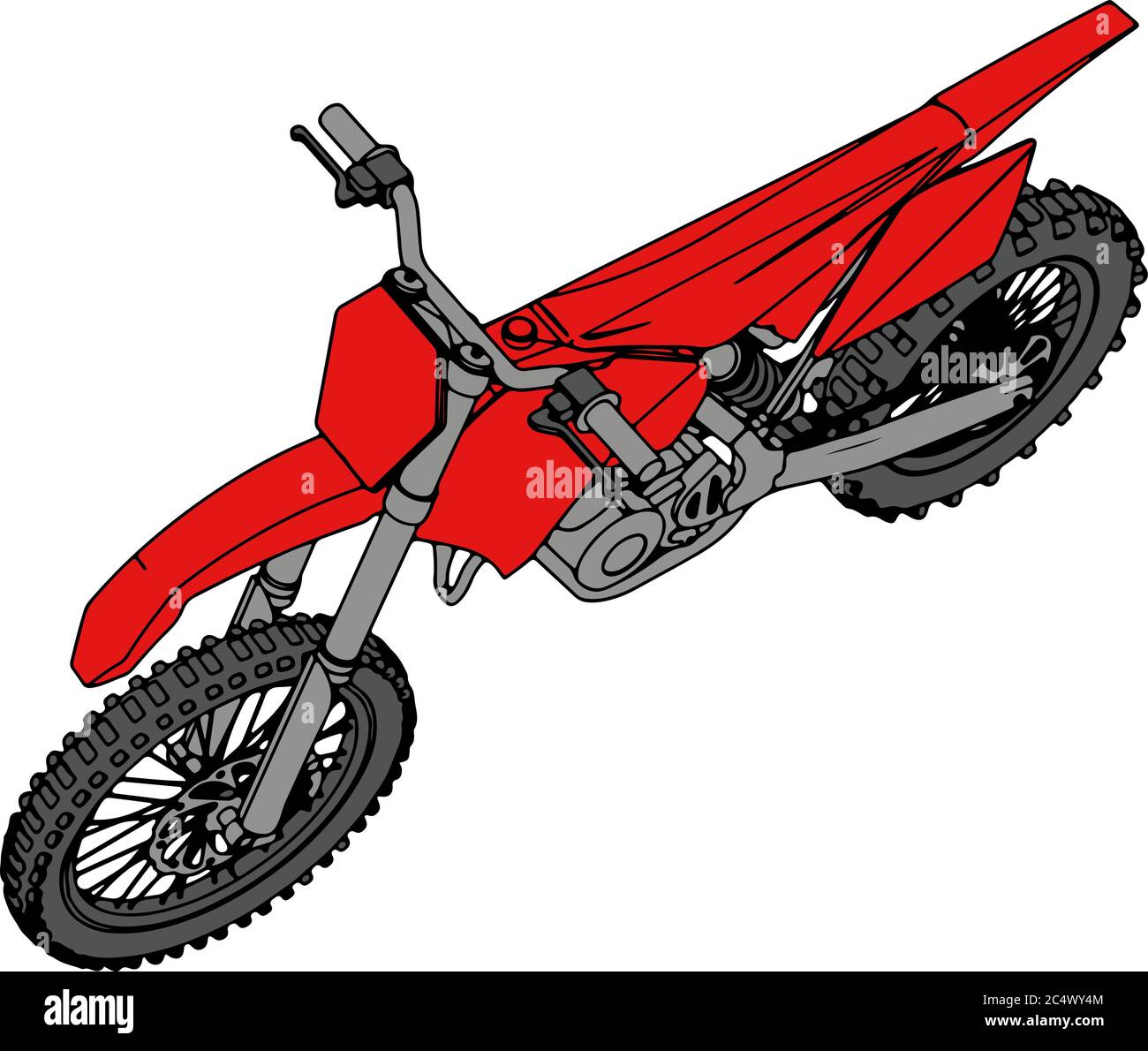 red motorcycle vector on a white background Stock Vector Image & Art ...