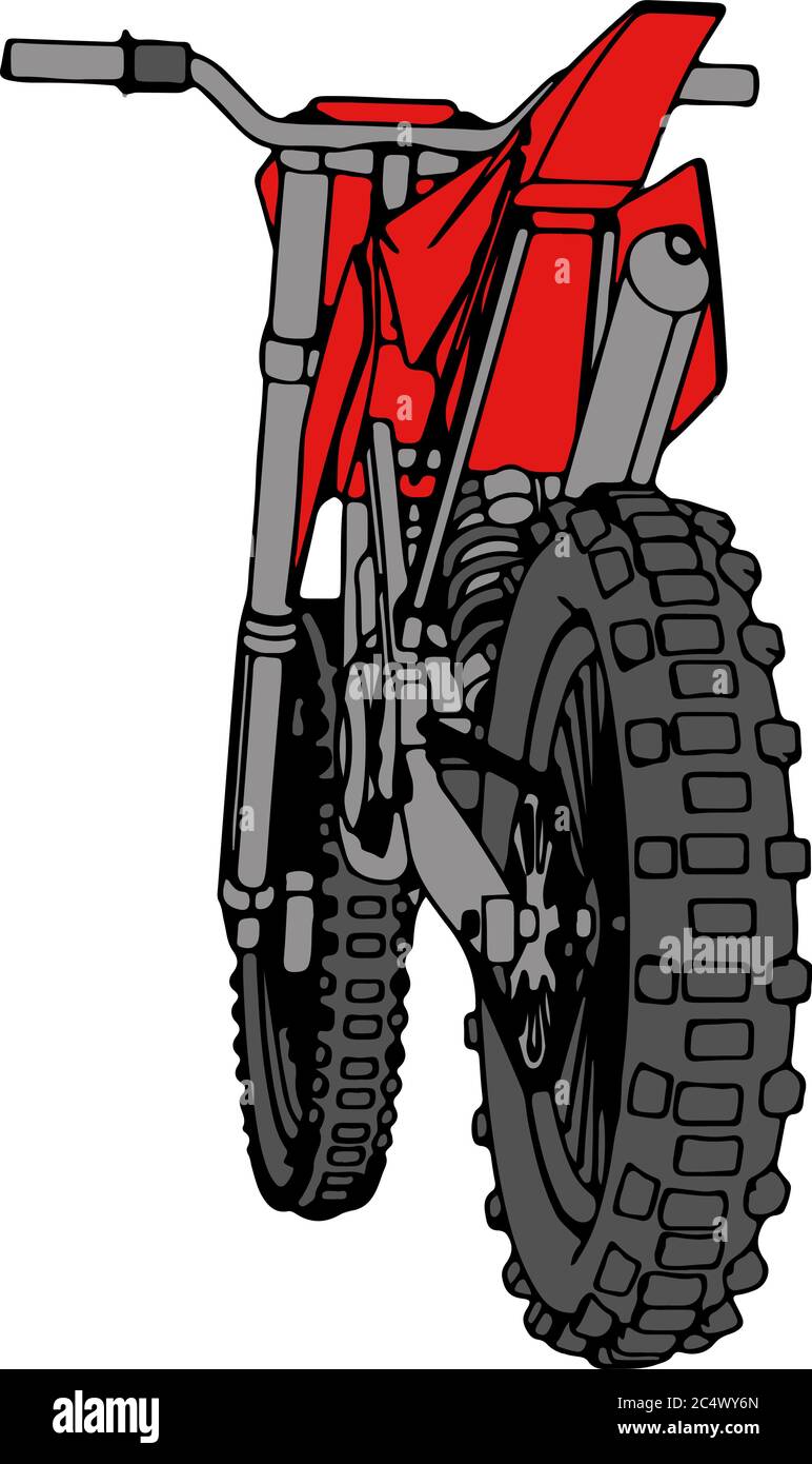 red motorcycle vector on a white background Stock Vector Image & Art ...