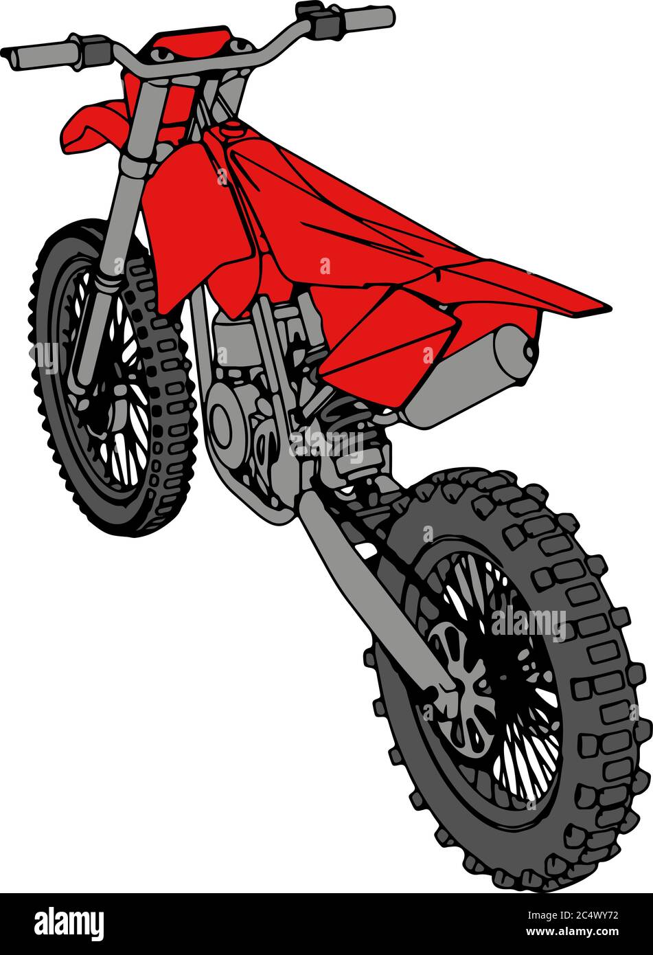red motorcycle vector on a white background Stock Vector Image & Art ...
